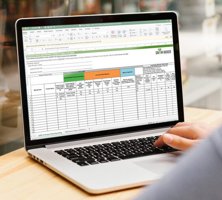 LEED v4.1 Submittal Cover Sheet - Green Badger