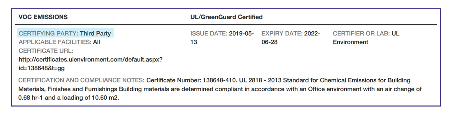 Health Product Declaration Examples - Green Badger