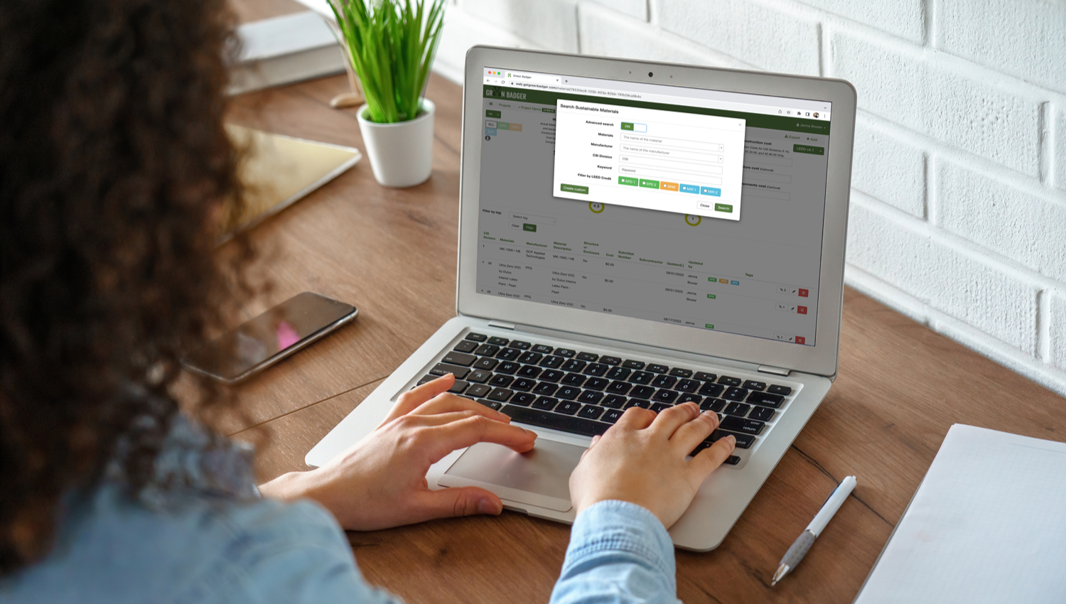 LEED BPDO Option 2 Compliance in Product Database - Green Badger