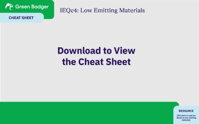 Low Emitting Materials Cheat Sheet for LEED v4 - Green Badger