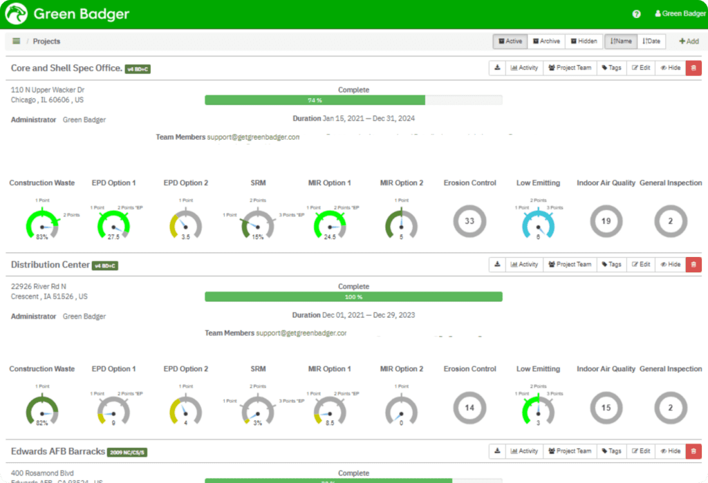 LEED Credit Documentation | Automate LEED Projects | GreenBadger