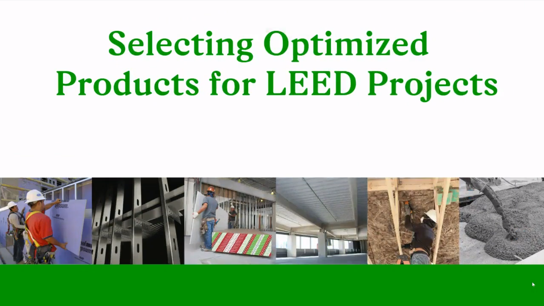 Green Badger - Selecting Optimized Products for LEED Projects