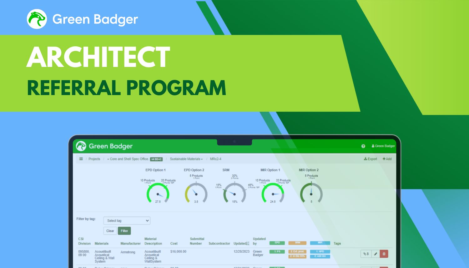 Architect Referral Program - Green Badger